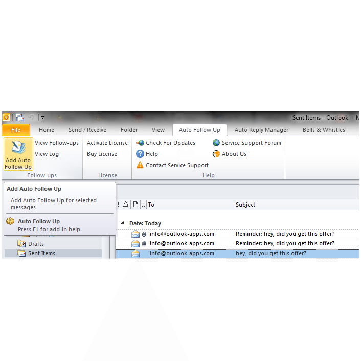 Auto Follow Up Emails in Outlook Auto Follow Up Emails in Outlook