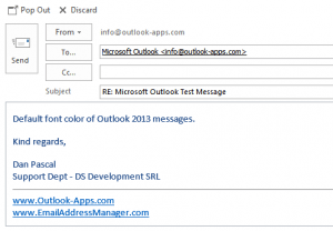 How To Change The Default Font Color in Outlook