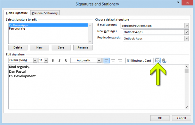 Tutorial: Outlook signature image with hyperlink