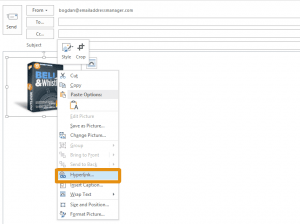 How hyperlink image in Outlook emails